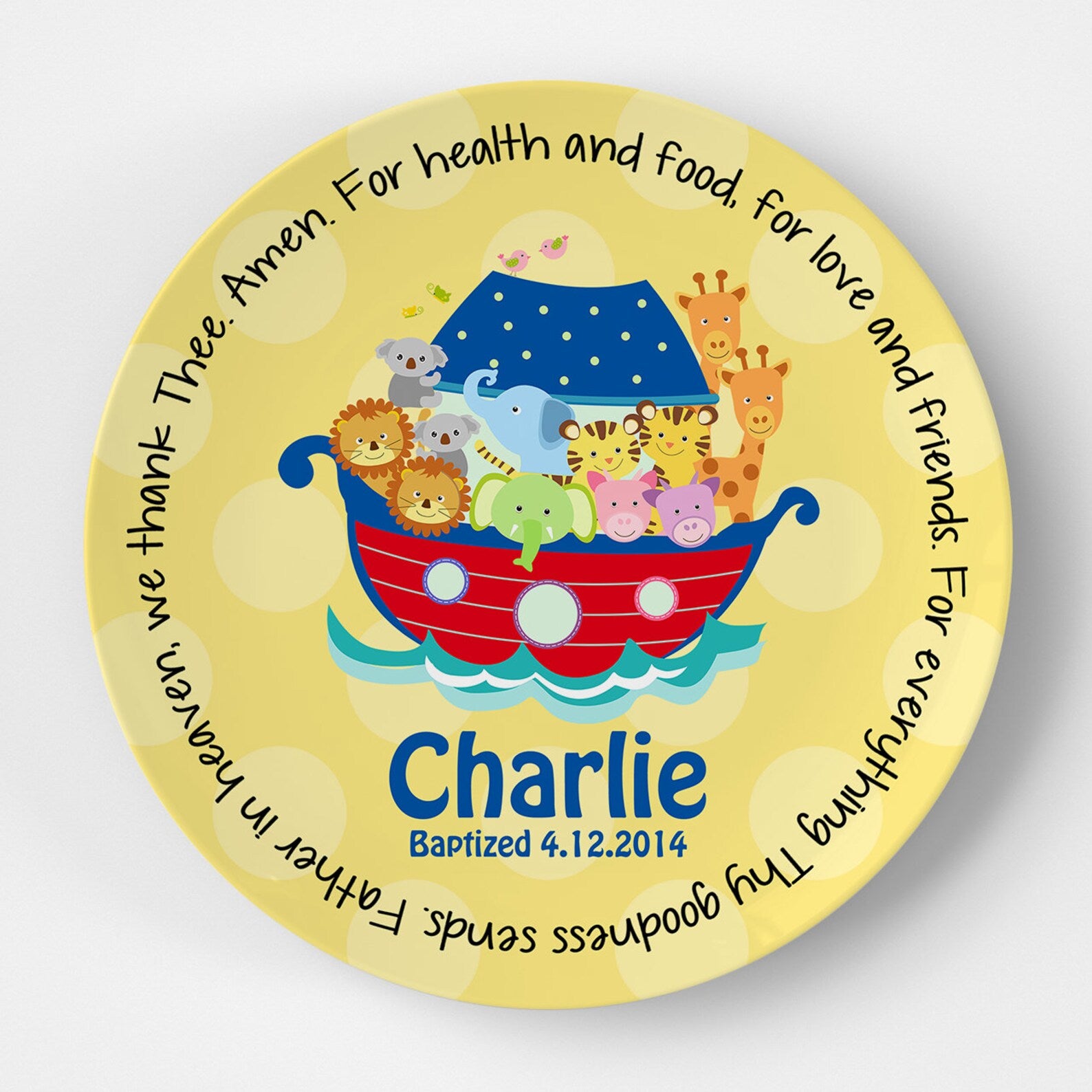 Noah's Ark Primary Grace Plate – Grace Settings